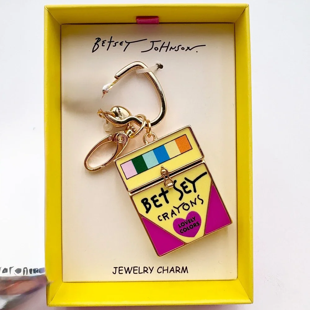 Betsey Johnson | Jewelry | Betsey Johnson Crayon Box Charm Keychain ...